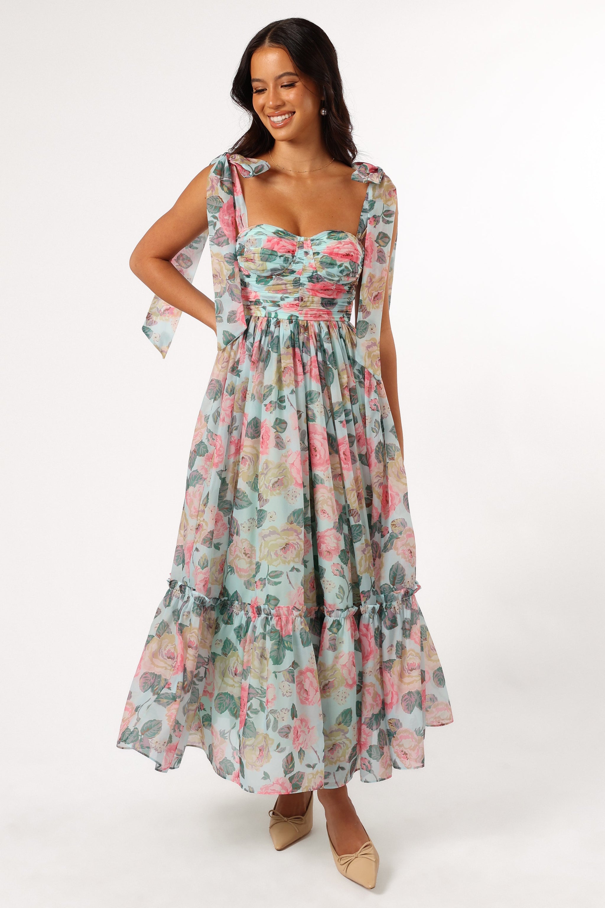 Floret Midi Dress - Blue Multi | Petal & Pup