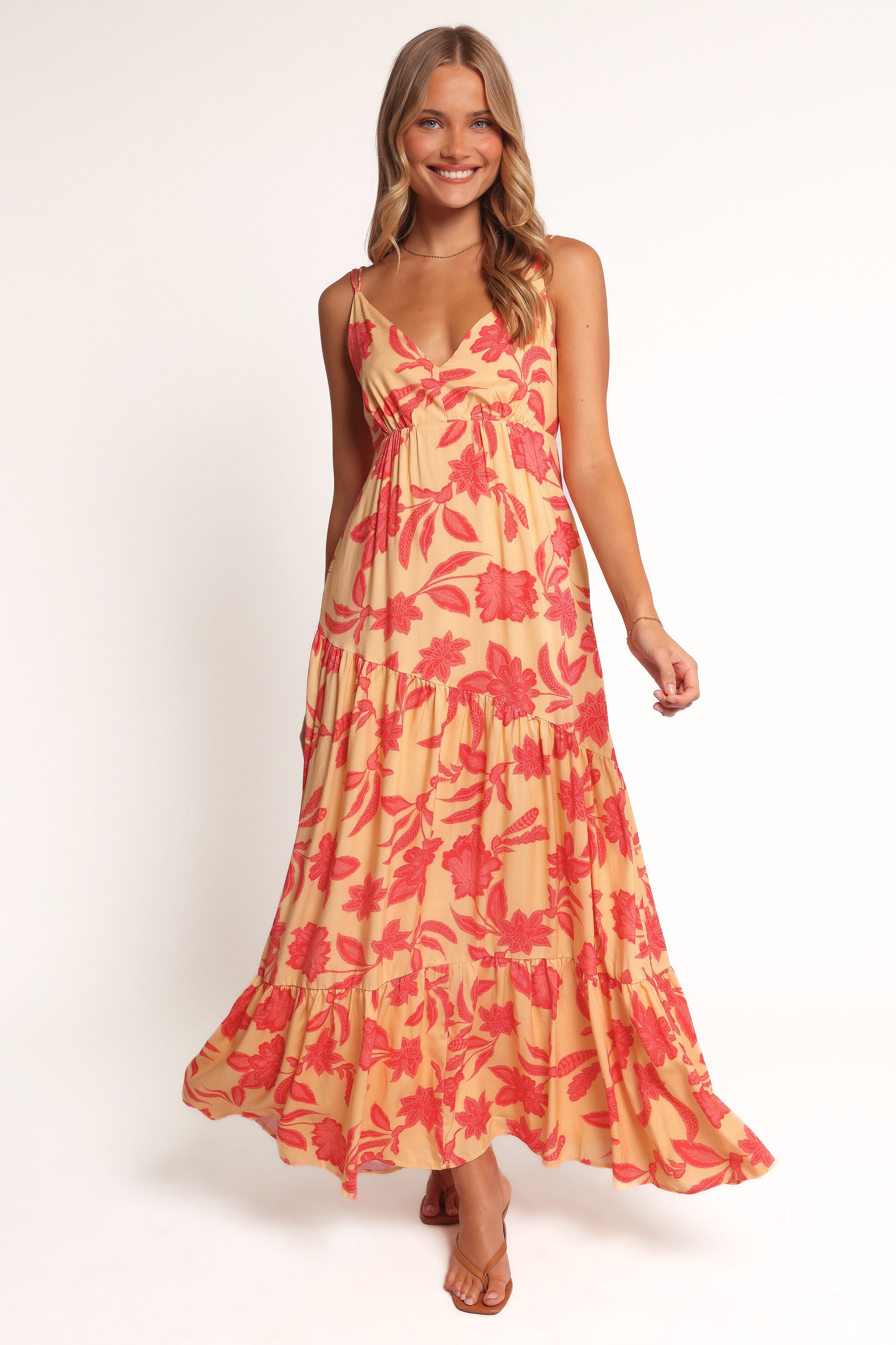 Forbes Maxi Dress - Red Floral | Petal & Pup