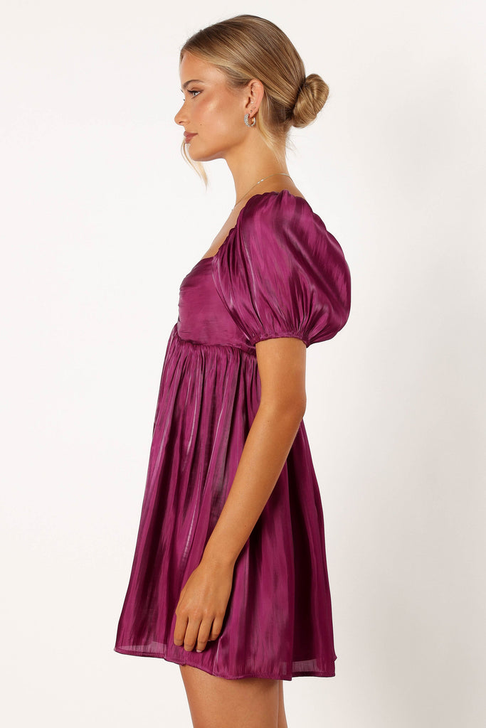 Ginger Mini Dress - Plum - Petal & Pup