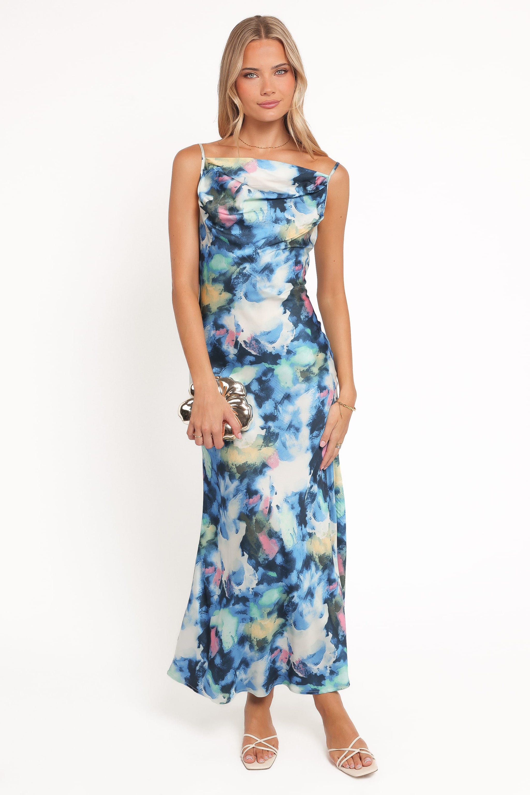 Lyselle Maxi Dress - Blue Print | Petal & Pup