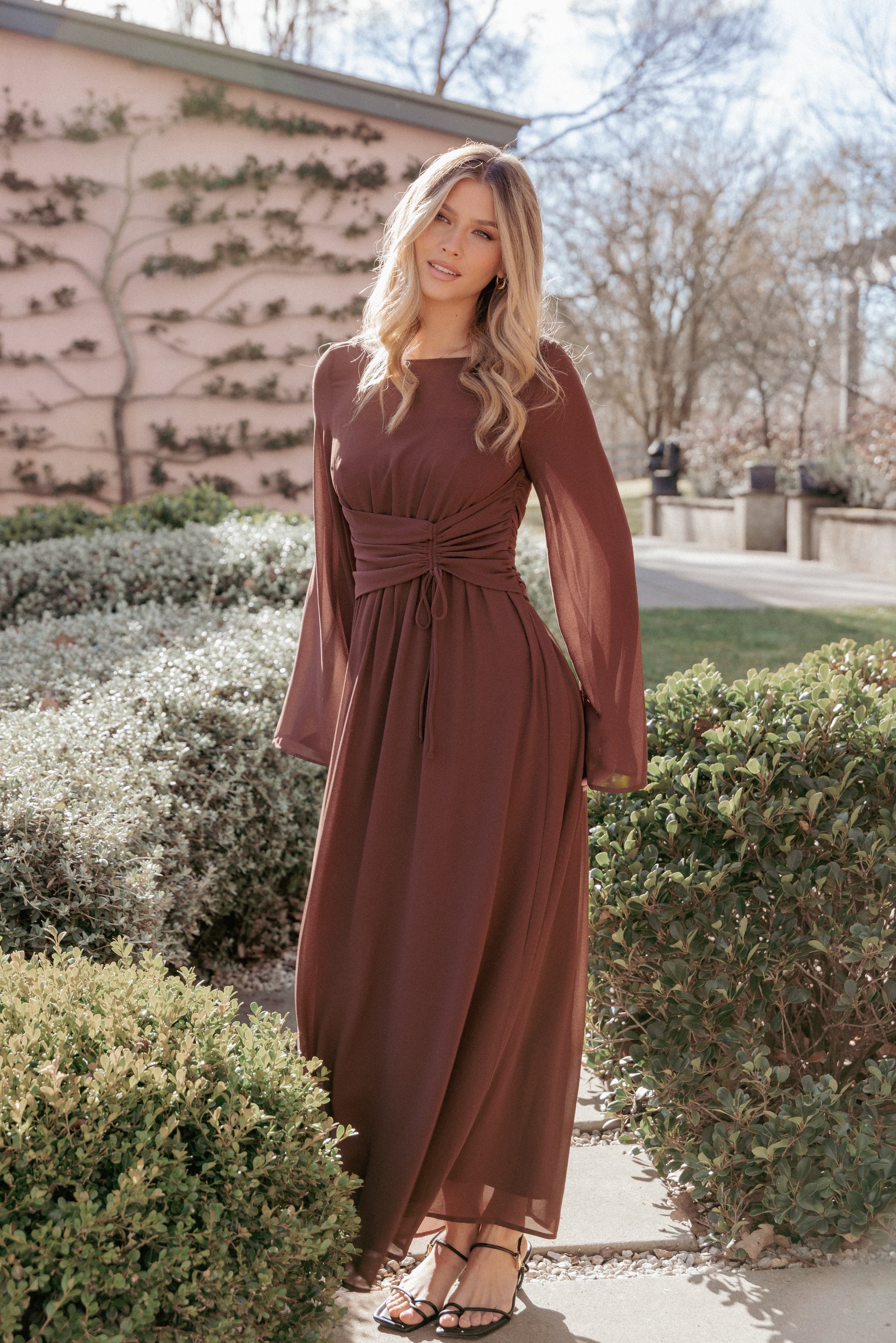 Samara Maxi Dress - Brown | Petal & Pup