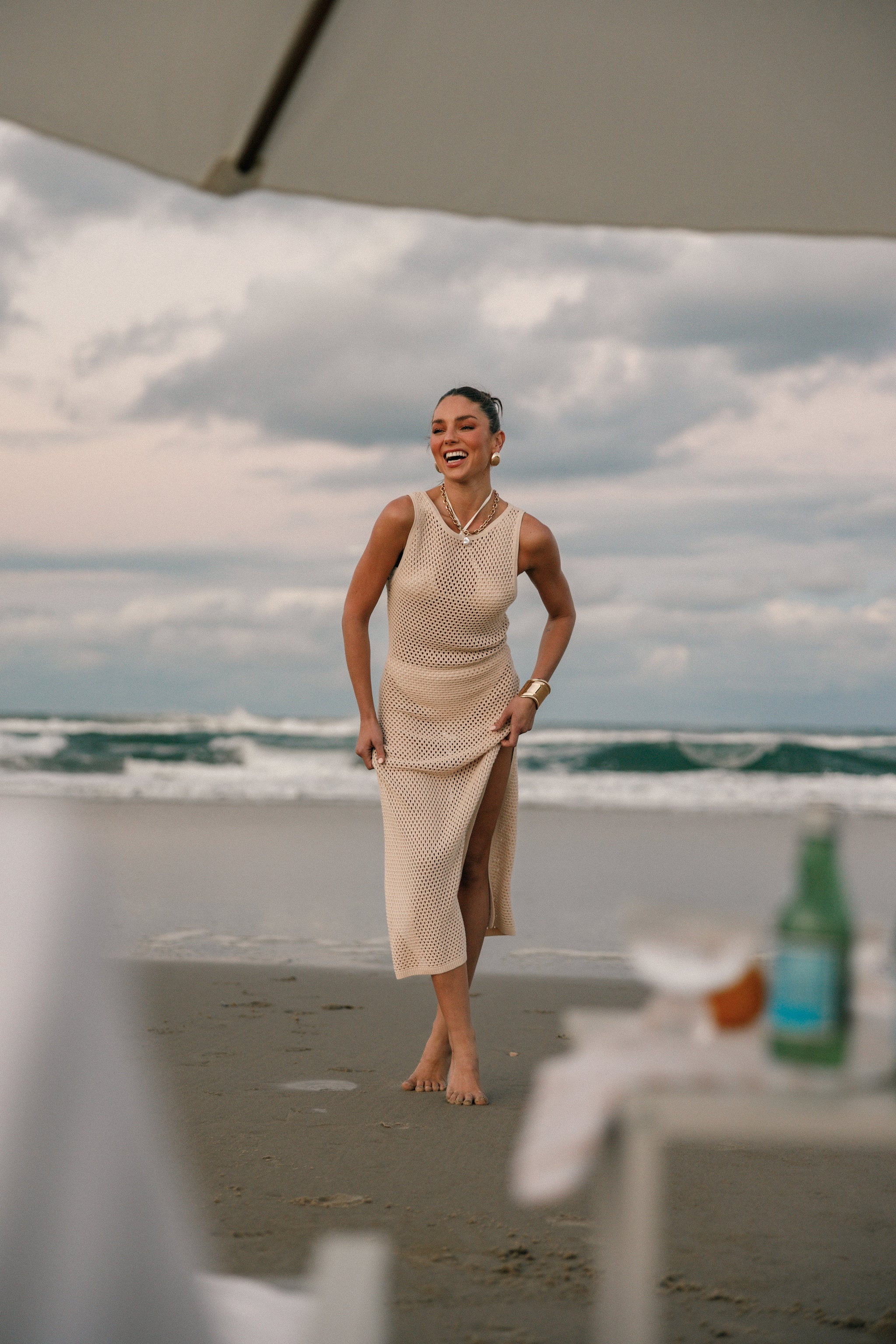 Shamine Midi Dress - Sand | Petal & Pup