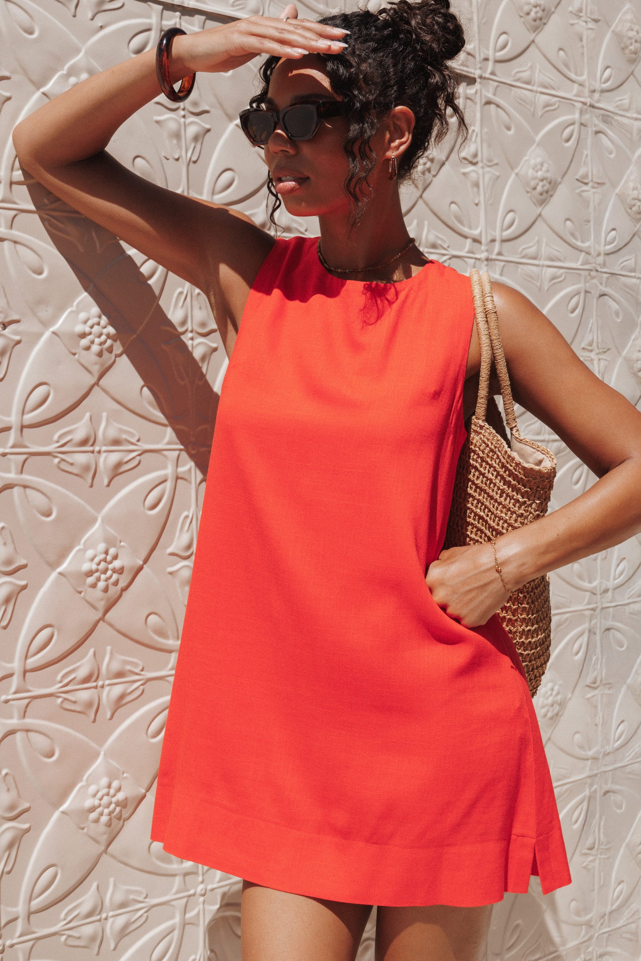 Zoe Mini Dress - Red | Petal & Pup