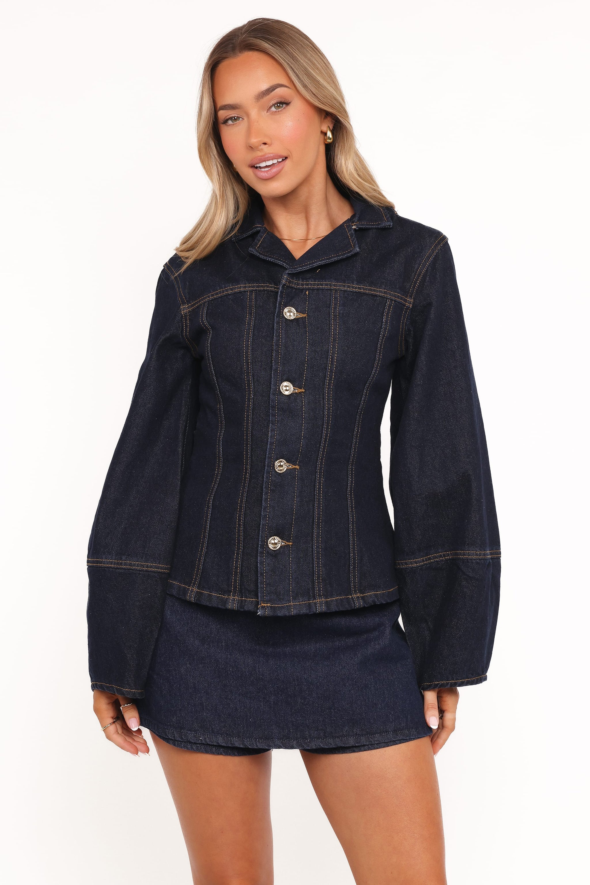 Luchia Denim Jacket - Dark Indigo | Petal & Pup