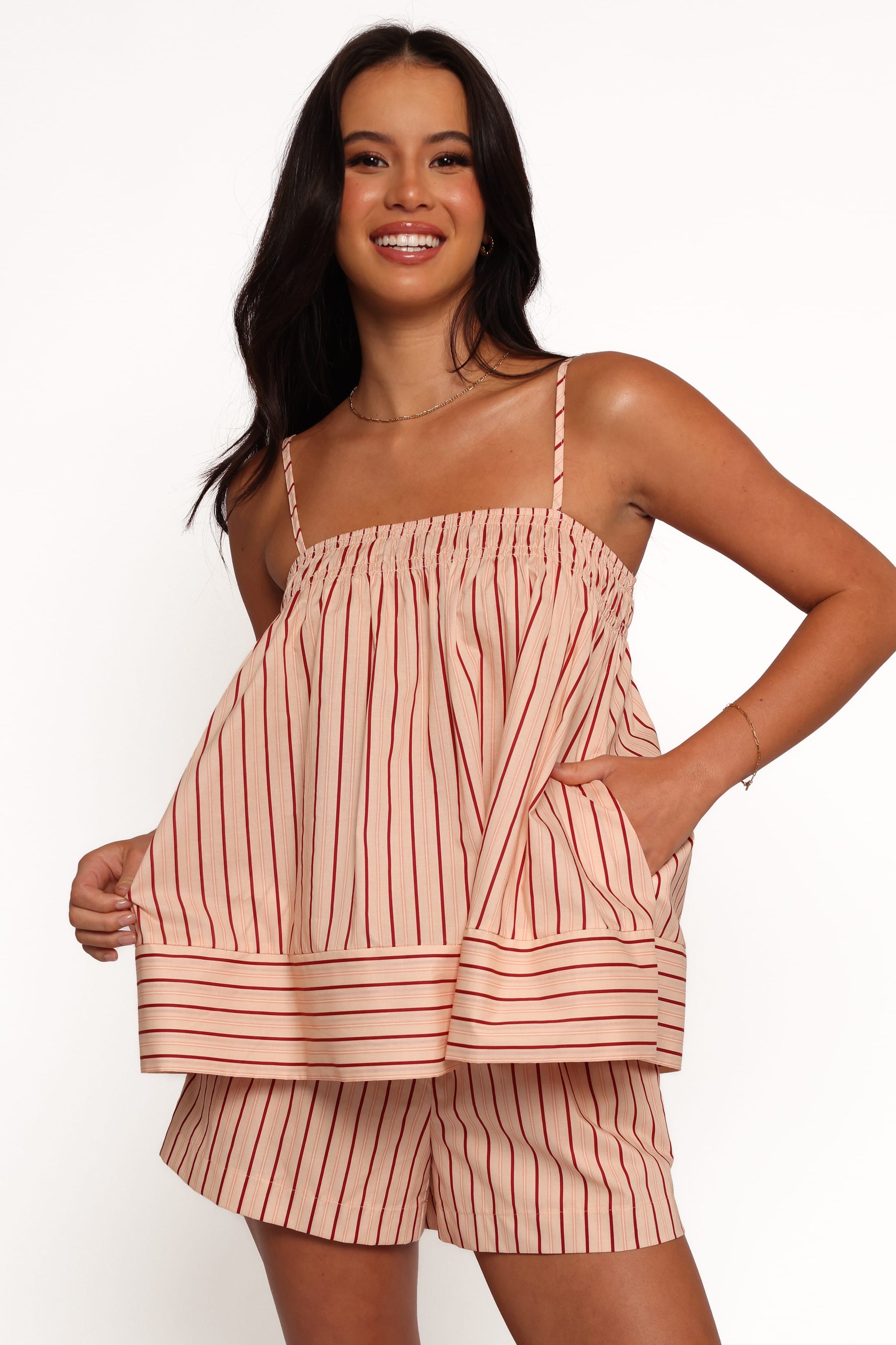 Aiesha Short Set - Pink Stripe | Petal & Pup