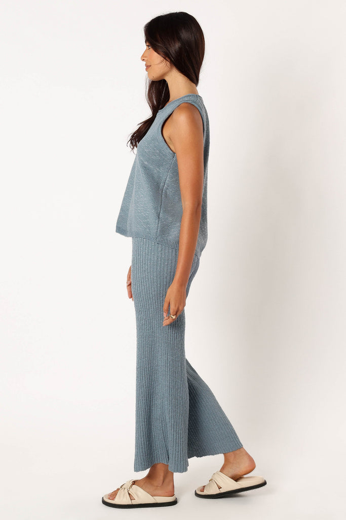 Anna Knitted Set - Dusty Blue - Petal & Pup