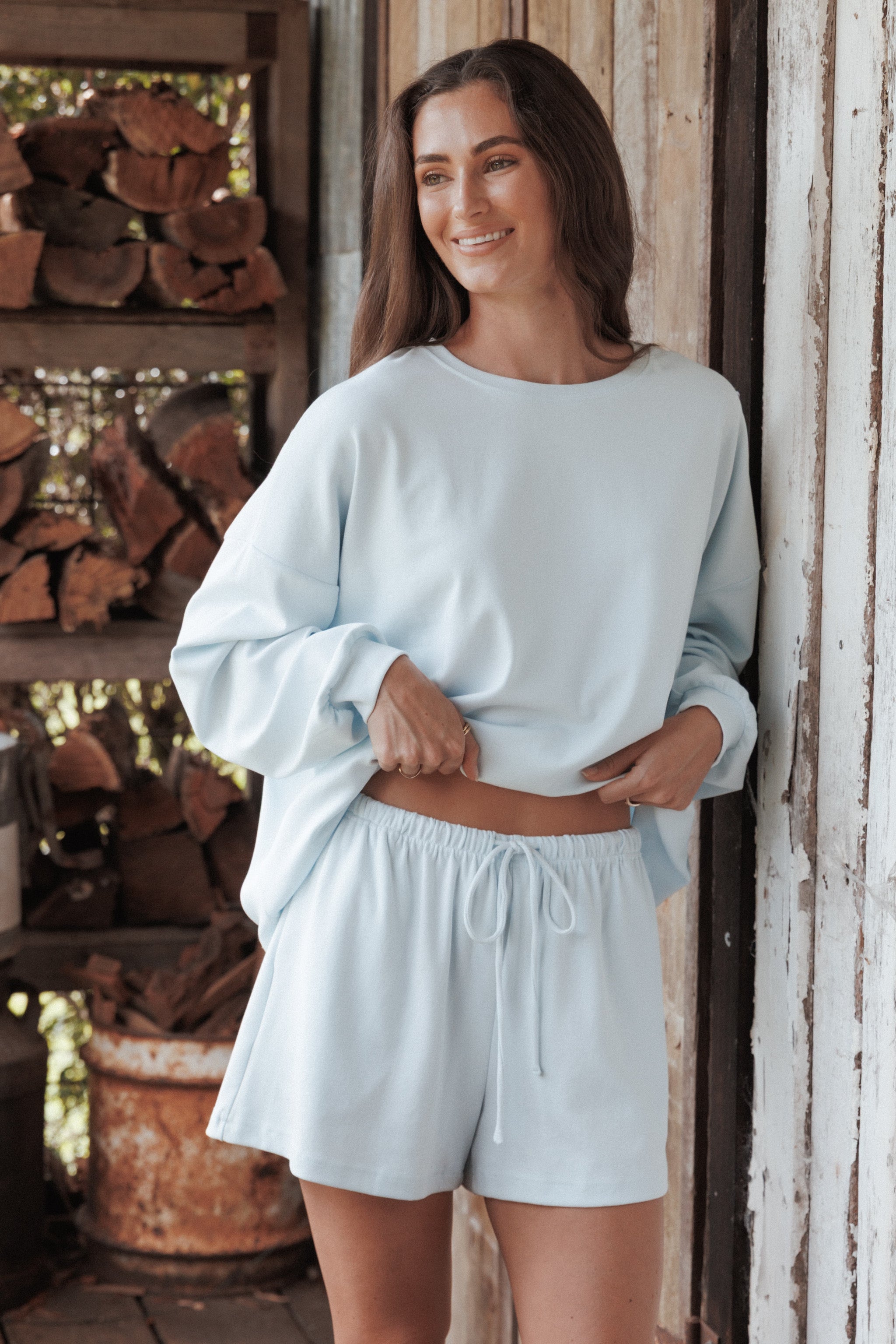 Eliza Short Set - Ice Blue | Petal & Pup