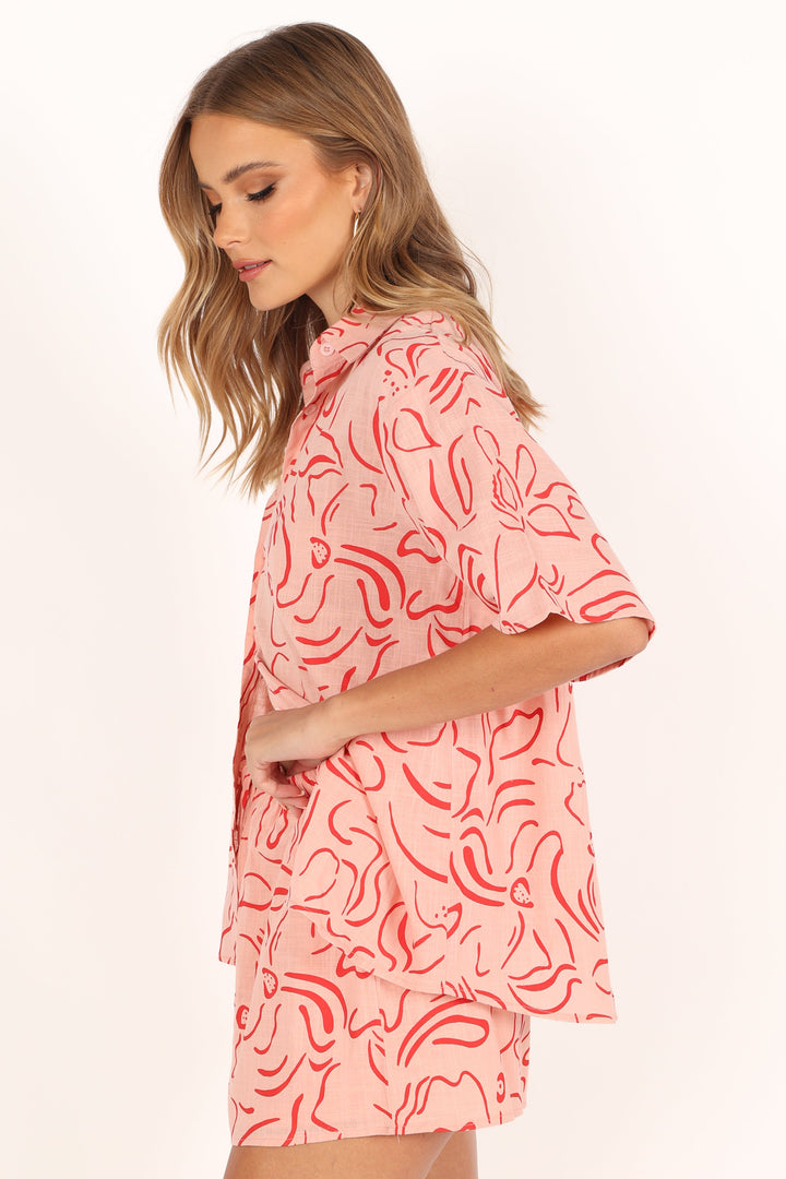 Flower Power Short Set - Pink - Petal & Pup