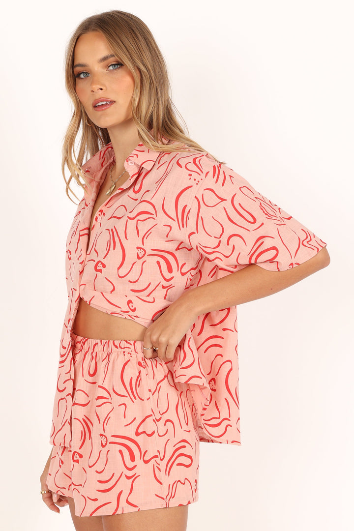 Flower Power Short Set - Pink - Petal & Pup