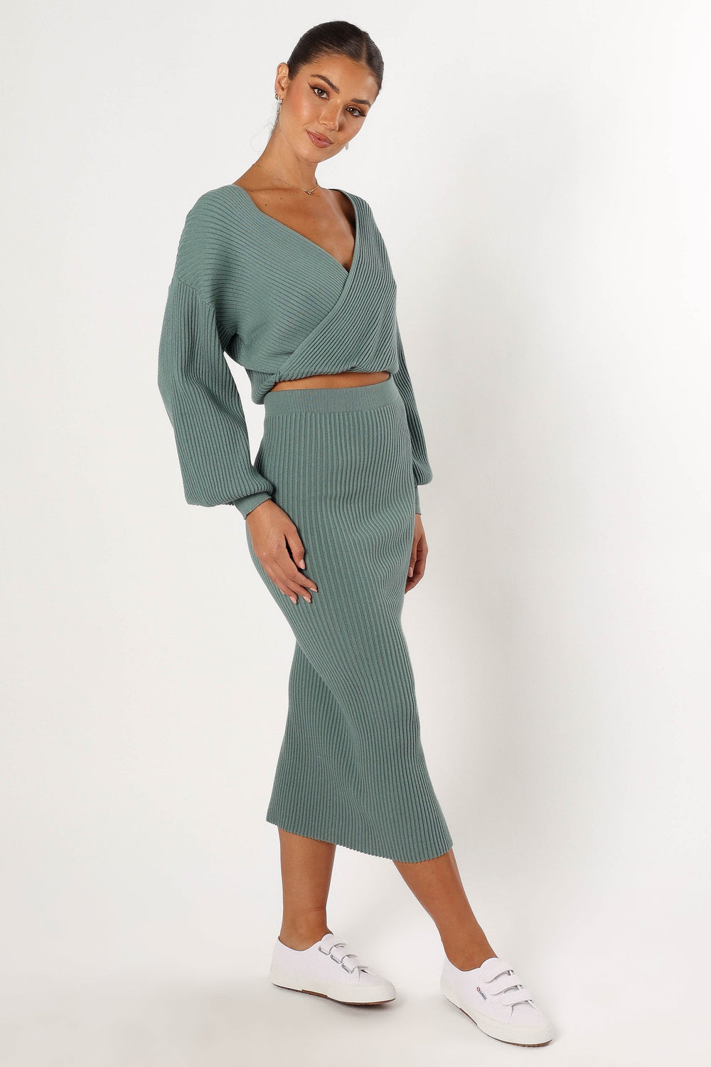 Rachel Knitted Set - Green - Petal & Pup