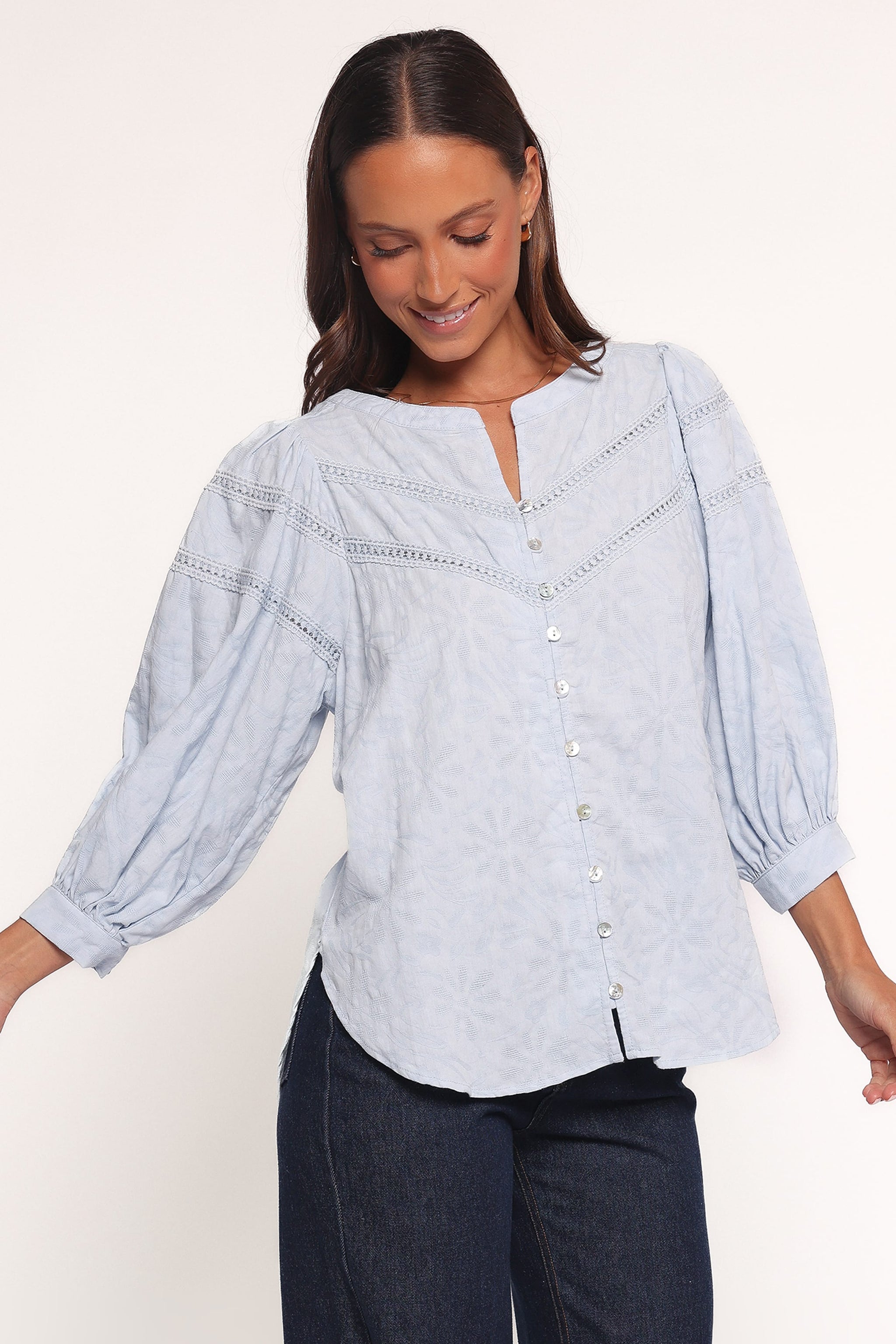 Merida Top - Blue | Petal & Pup